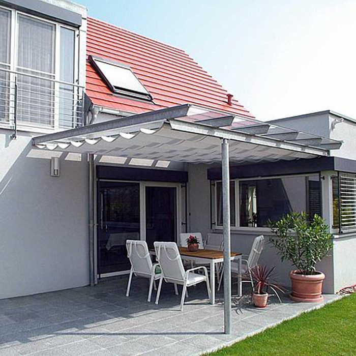 Store pour véranda sur-mesure - Maison Bleue Luxembourg